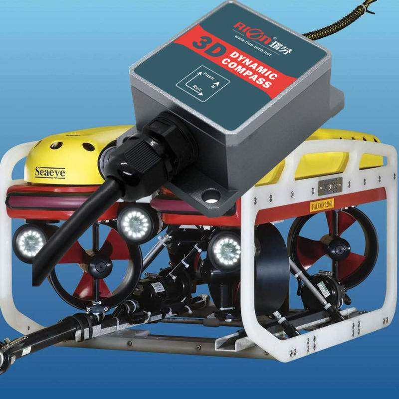 Gyro Compensated Compass Meter For Underwater Vehicle Heading Navigation