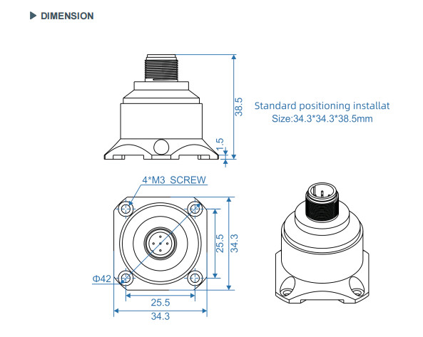 Akg392 Road Roller Triaxial Accelerometer Sensor For Wind Power Generation Monitoring
