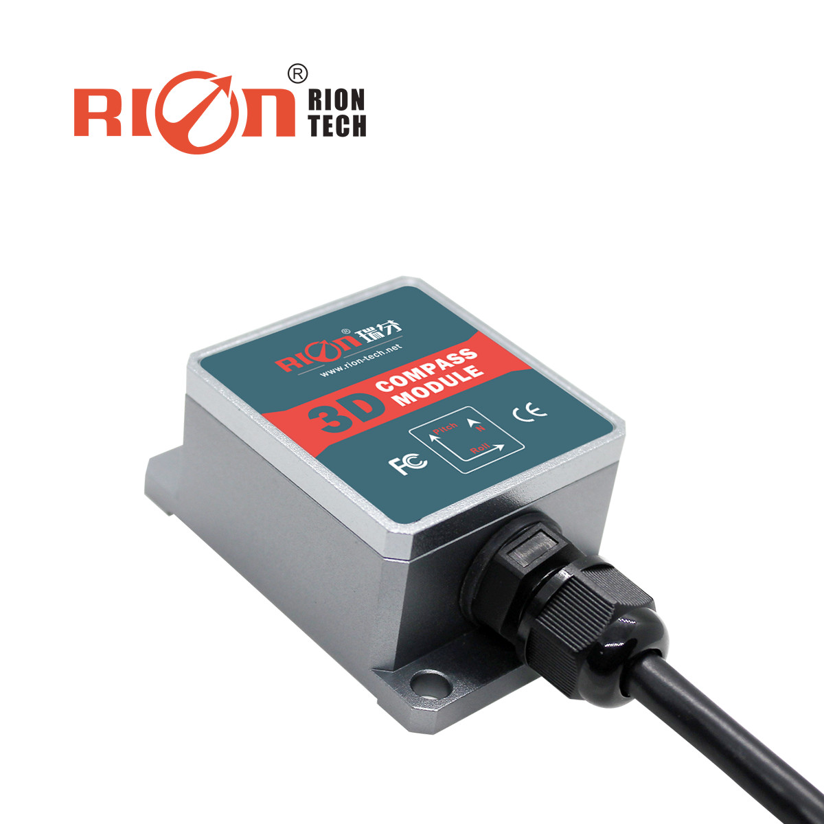 DCM260B IP67 Protection Dynamic 3D Digital Compass Sensor 0.8° Heading ...