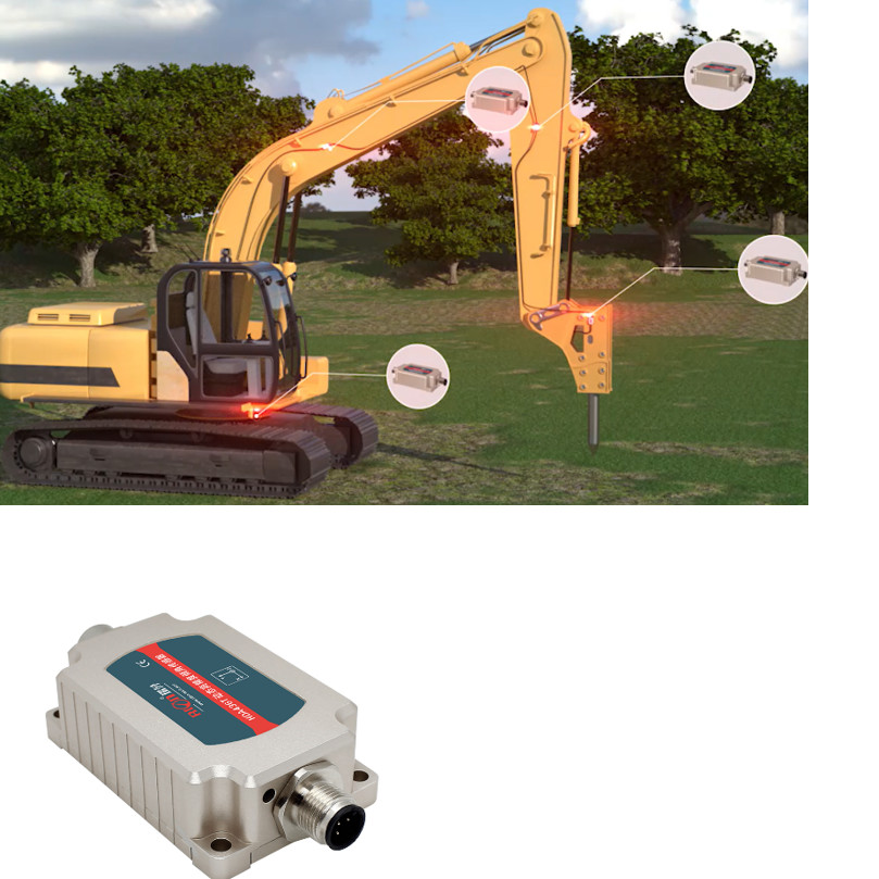 Excavator 9~36v Tilt Angle Sensor with 0.05 Degree Static Accuracy