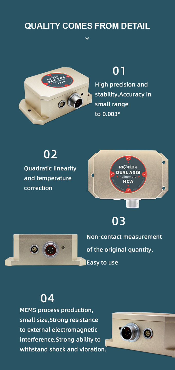Waterproof Dual Axis Tilt Sensor Inclinometer Analog Voltage Signal Waterproof Dual Axis Tilt Sensor Inclinometer Analog Voltage Signal