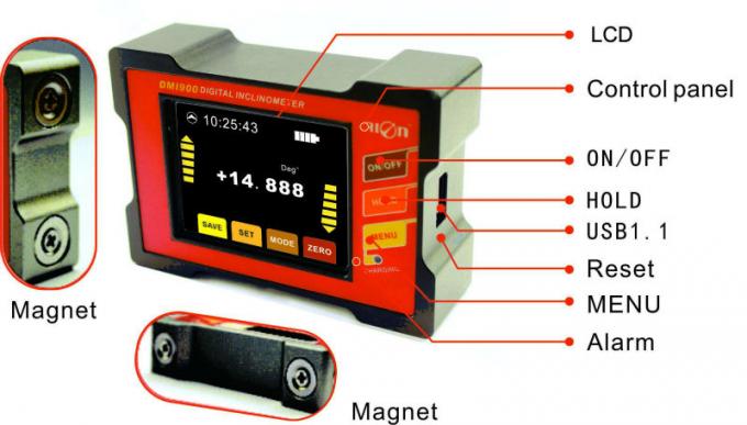 USB1.1 High Accuracy Digital Inclinometer Touch Screen IP54 Protractor