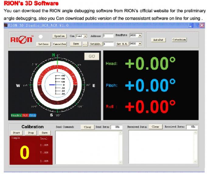 Triaxial DCM301B Digital Compass Module Plane Calibration Magnetometer