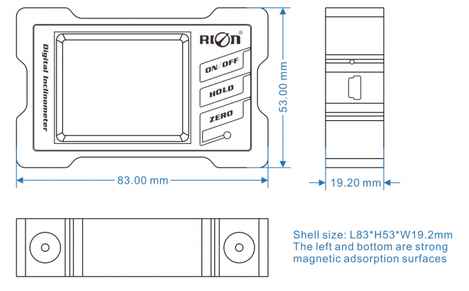 High Accuracy Two Axis Inclinometer Tilt Angle Meter IP54