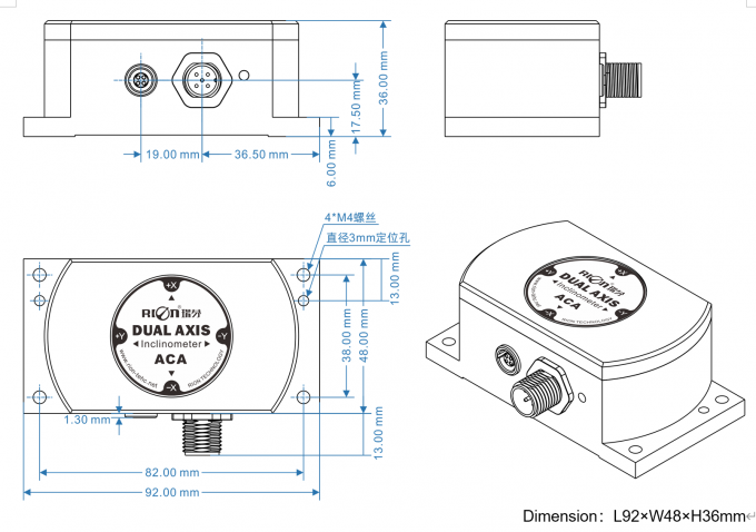 Level Measure High Precision Inclinometer Linear Angle For Building Dam