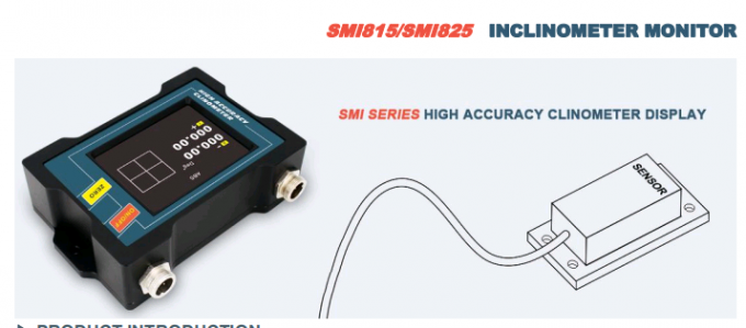 Remote Single / Dual Axis Display Unit Inclinometer Tilt Sensor For Monitoring Angle