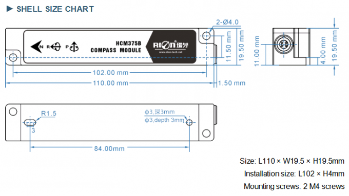 ROV Underwater Robot High Precision 3D Electrornic Compass Sensor NMEA ...