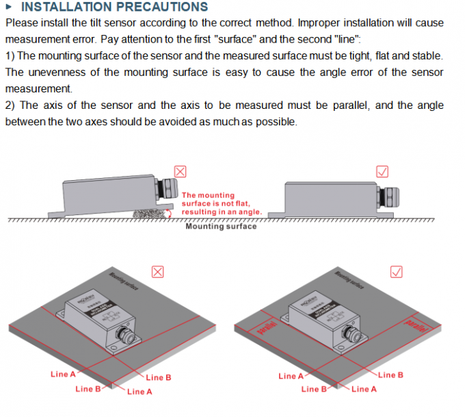 IP67 Mems Dual Axis Digital Inclinometer for High Precision Construction Measurement